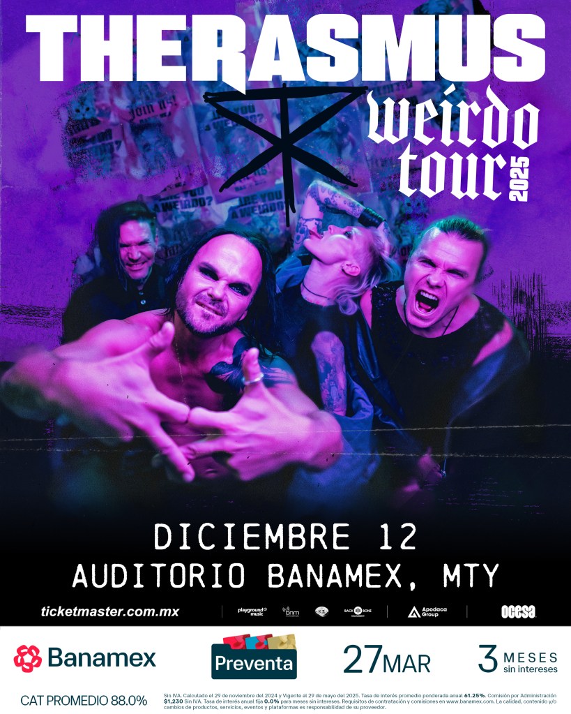 The Rasmus celebra 30 años de trayectoria con Weirdo Tour en Monterrey ...